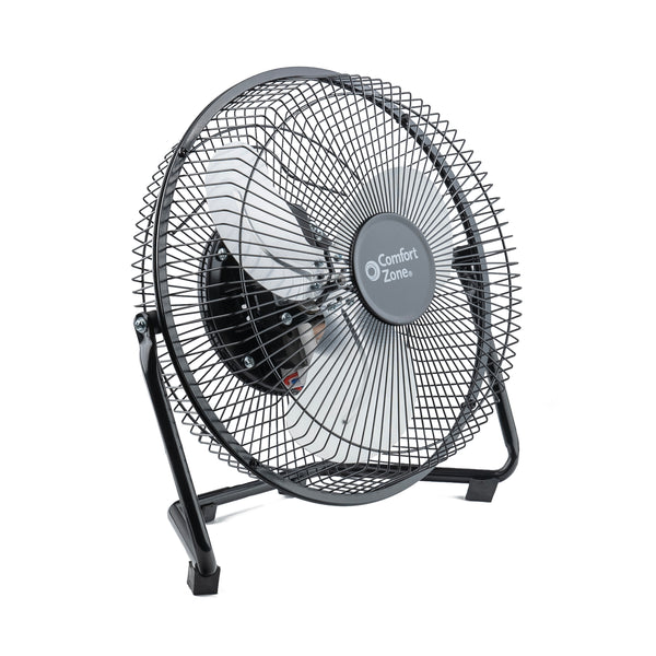 Comfort Zone 9" 3-Speed Floor Fan in Black – Comfort Zone, Mr. Brands, LLC.