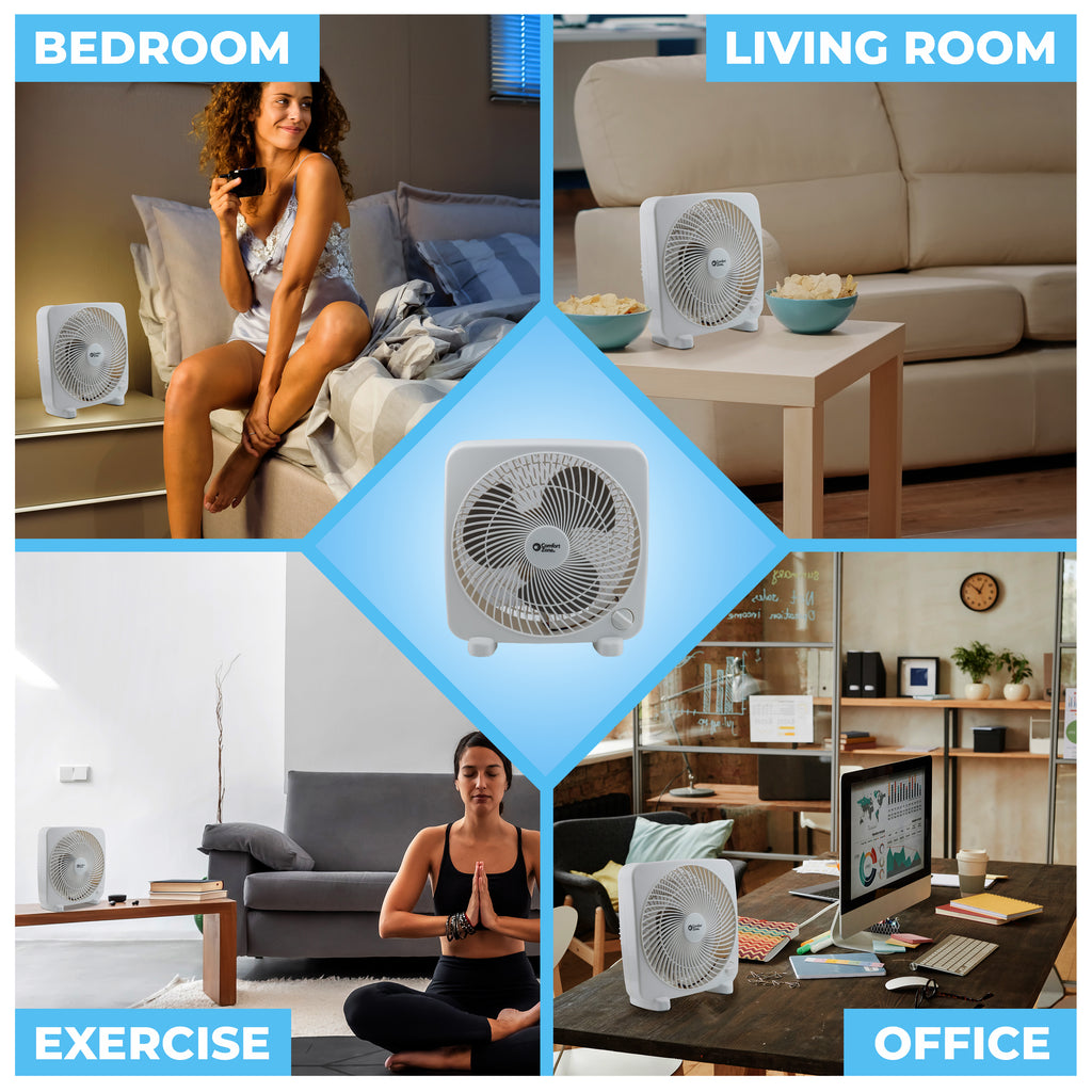 Comfort Zone 9" 2-Speed Portable Box Fan – Comfort Zone, Mr. Brands, LLC.