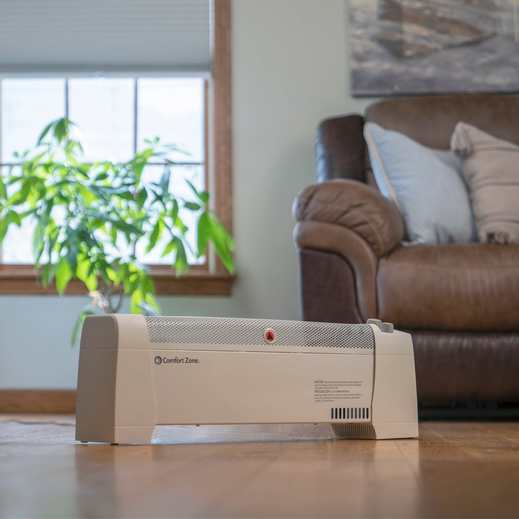 Comfort Zone Convection Baseboard Heater in White – Comfort Zone, Mr ...