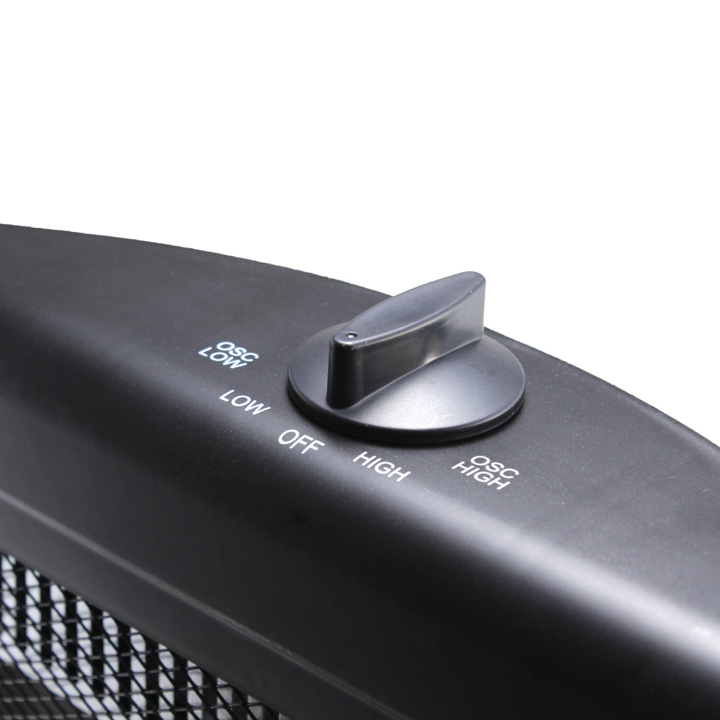 Comfort Zone Oscillating Electric Halogen Radiant Heater in Black ...